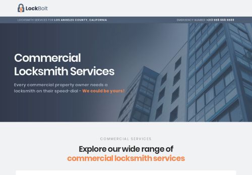 LockBolt Locksmith Service Page